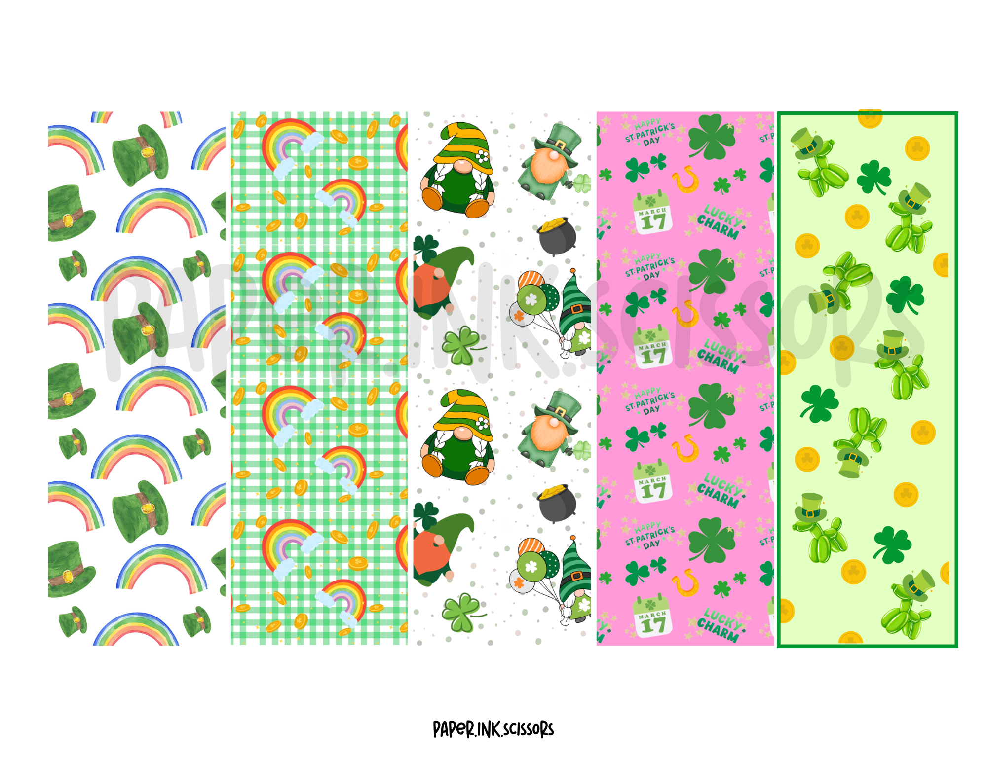 St. Patrick's Day Bookmarks | Printable Bookmarks – paper.ink.scissors