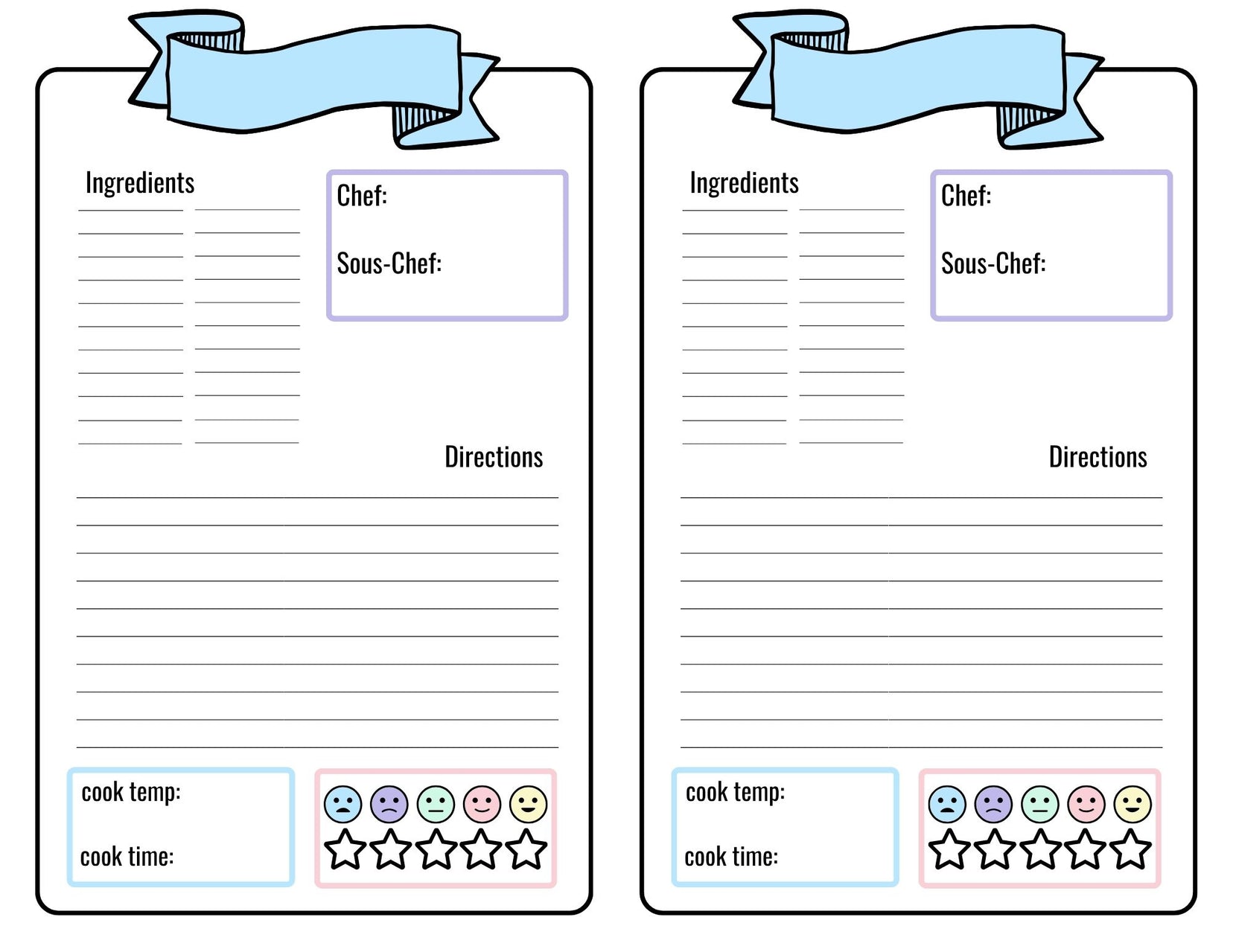 My Recipe Book - Print in color – paper.ink.scissors
