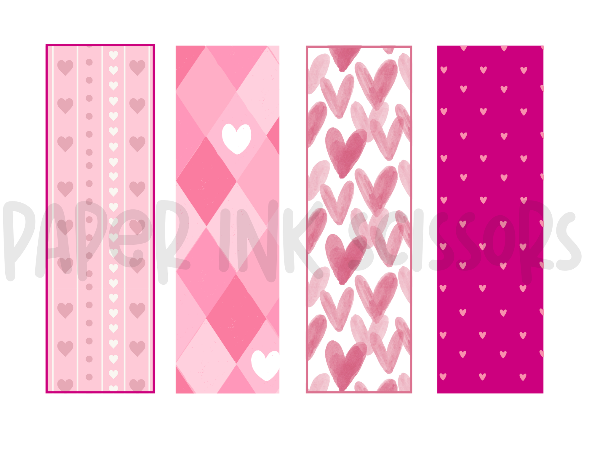 Book Club Bookmarks | Printable Bookmarks Valentine – paper.ink.scissors