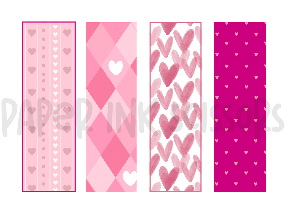 Book Club Bookmarks | Printable Bookmarks Valentine – paper.ink.scissors