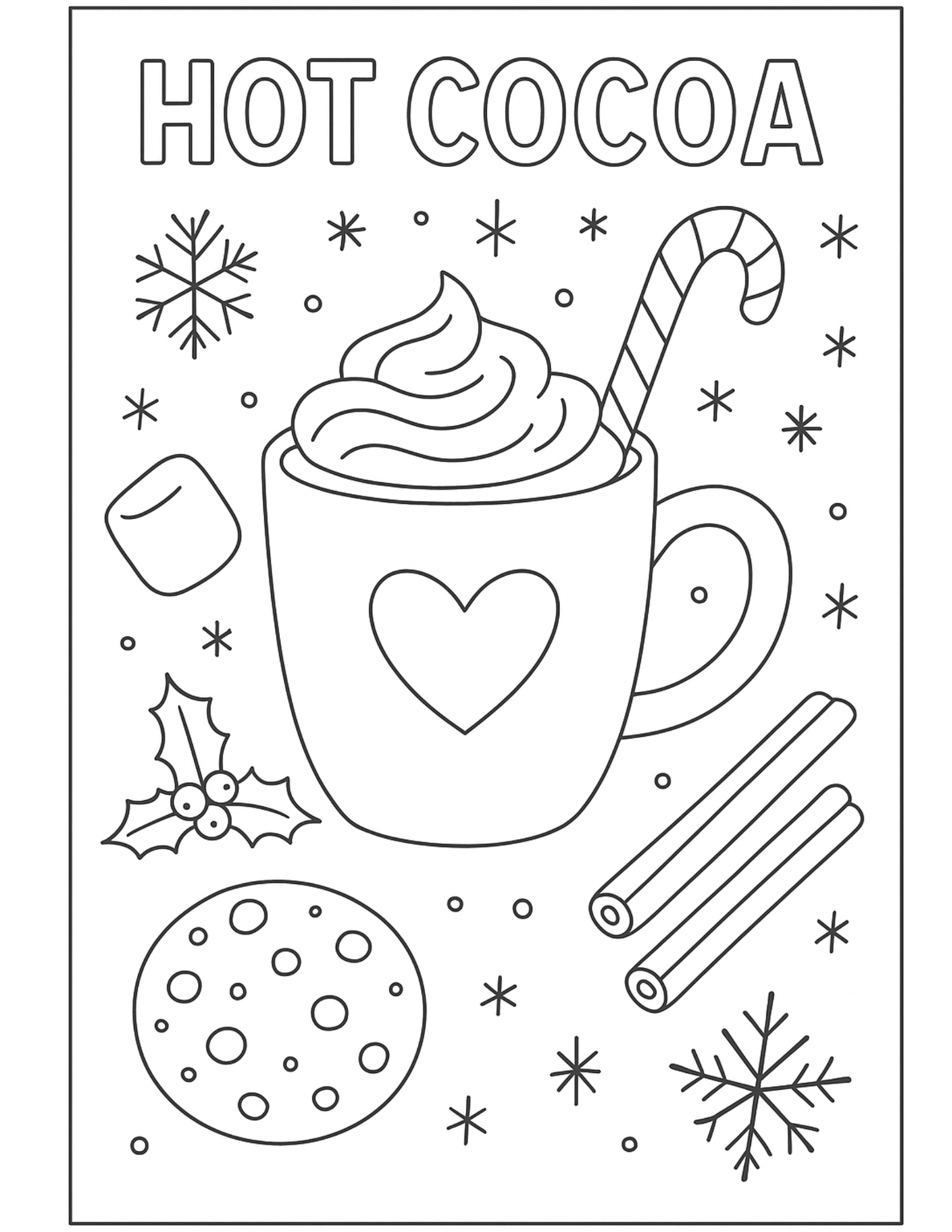 6 Pack Christmas Coloring Pages – paper.ink.scissors