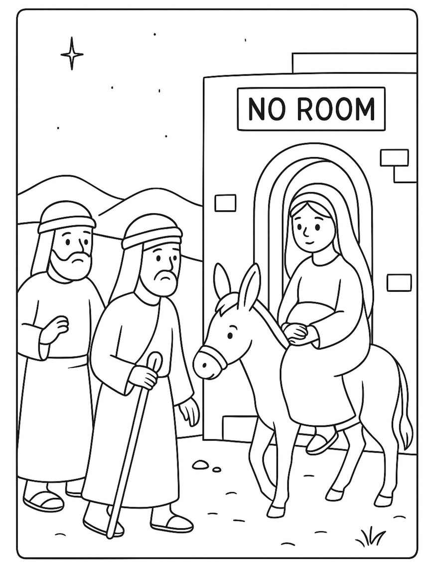 Christmas Christian Coloring 8 Pack – paper.ink.scissors