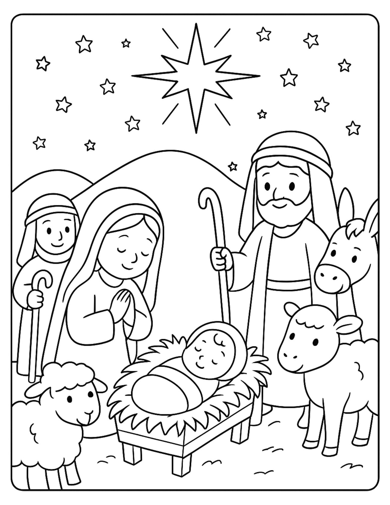 Christmas Christian Coloring 8 Pack – paper.ink.scissors