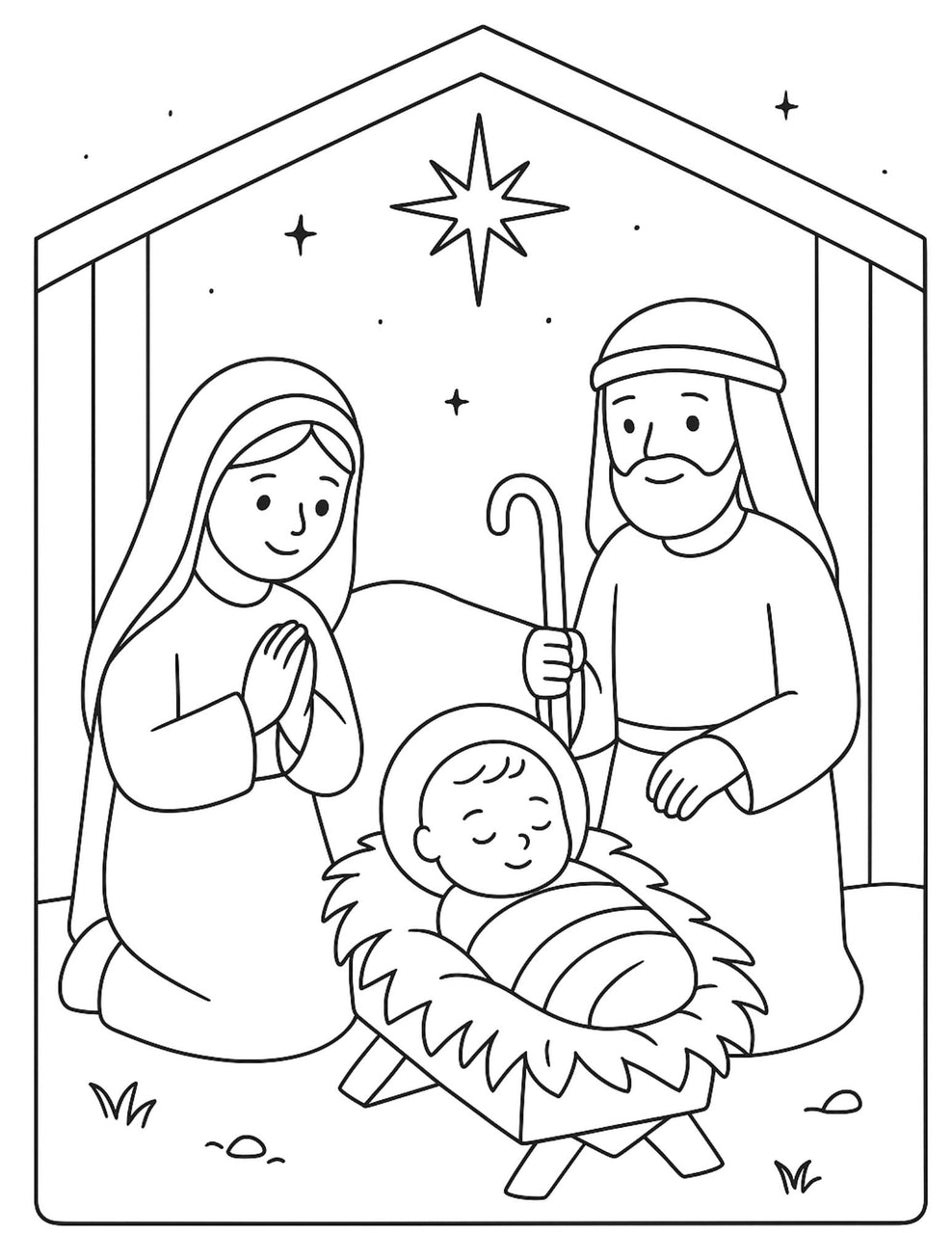 Christmas Christian Coloring 8 Pack – paper.ink.scissors