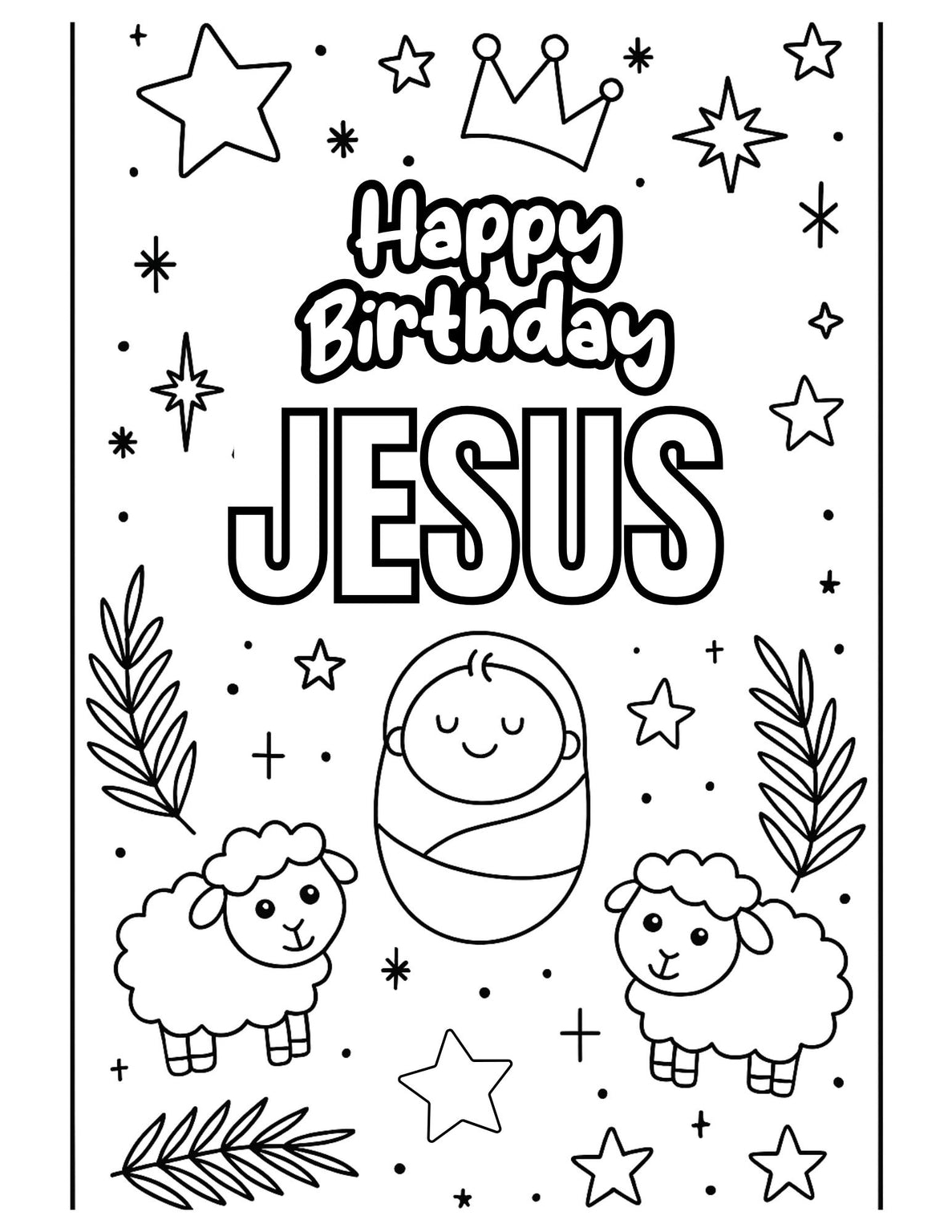 Christmas Christian Coloring 8 Pack – paper.ink.scissors