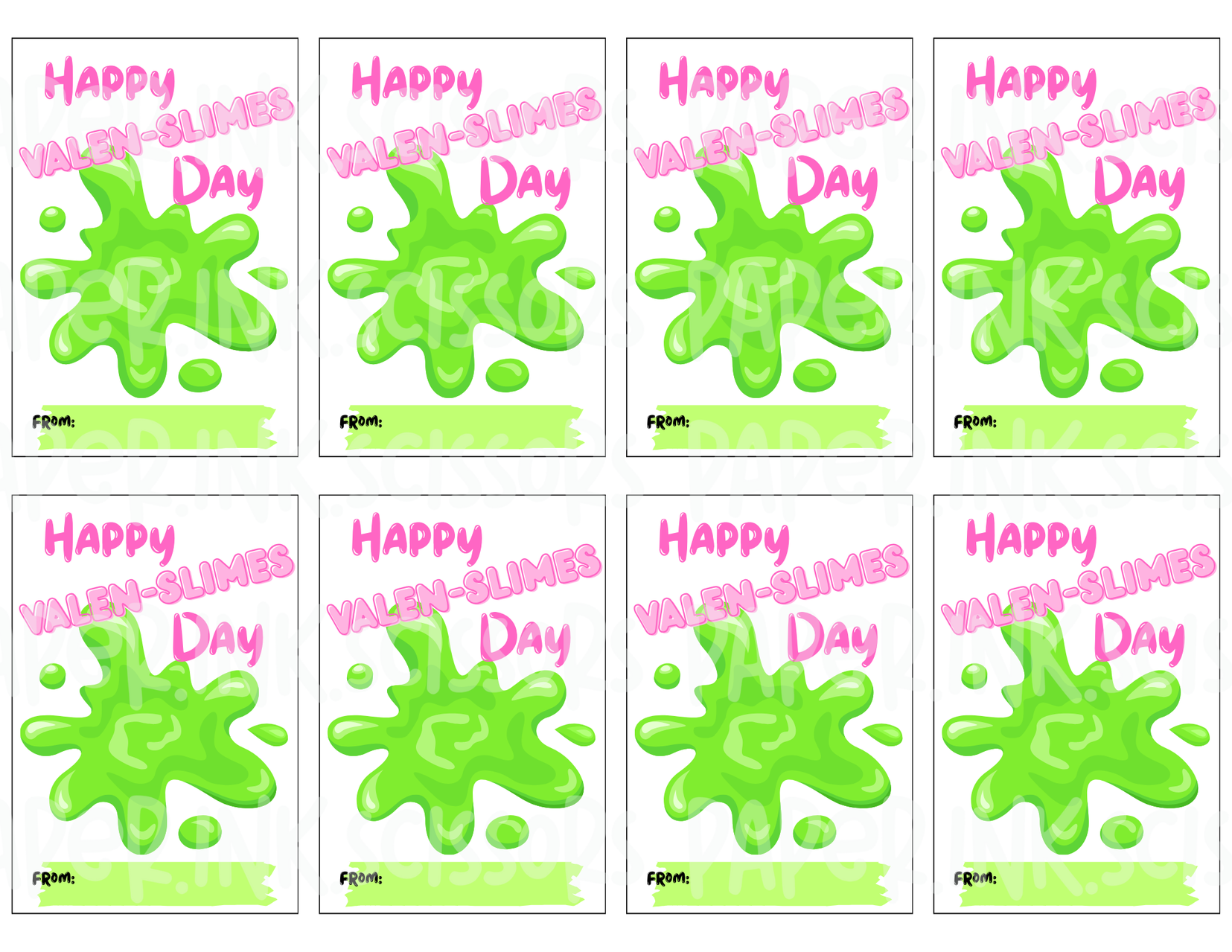 Happy Valen-SLIMES Day | Printable Valentine – paper.ink.scissors
