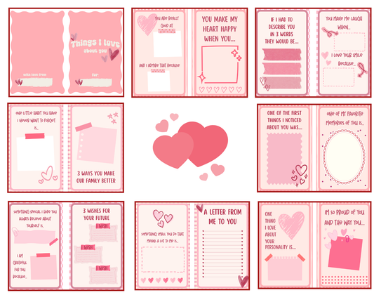 Things I love about you | Valentine Printables – paper.ink.scissors