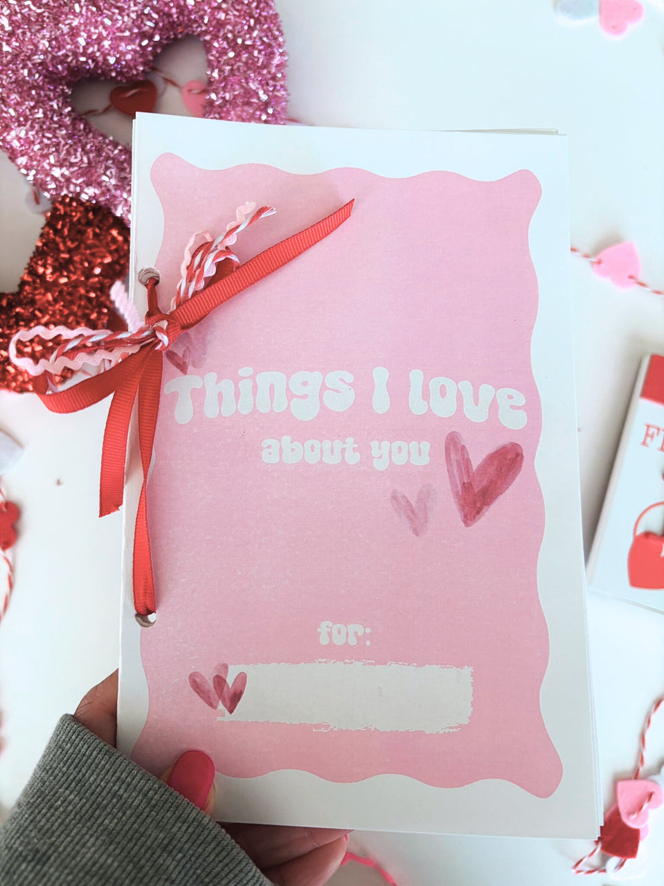Things I love about you | Valentine Printables – paper.ink.scissors